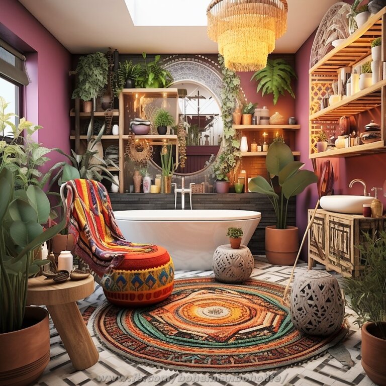 Bathroom Interior Design Ideas With Bohemian Style Decor | Interior ...