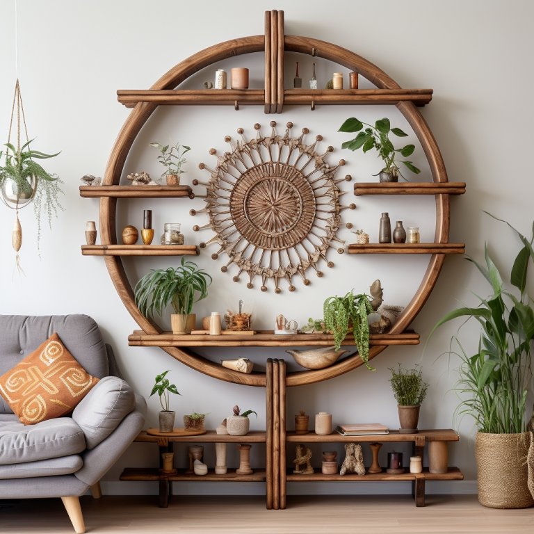 Elevate Your Space: The Boho Charm of Wall Decor Shelves | Interior ...